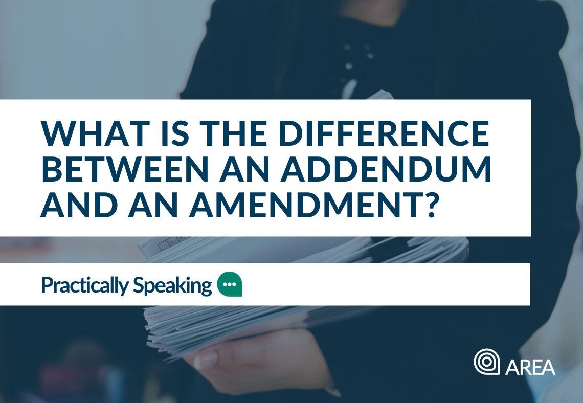 What is the difference between an addendum and an amendment?